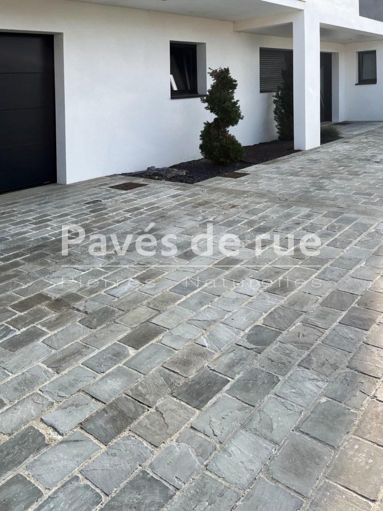 Pavé grès neuf kandla gris - Pavés de rue